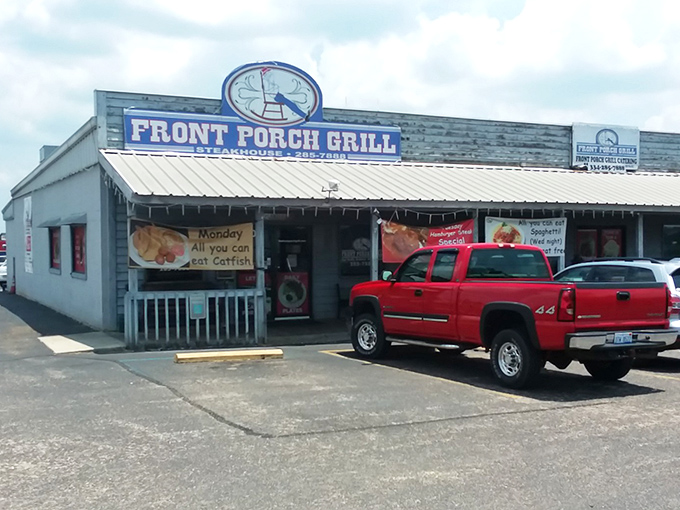 The unassuming exterior of Front Porch Grill in Millbrook promises what fancy restaurants often can't deliver: honest food that speaks directly to your soul.