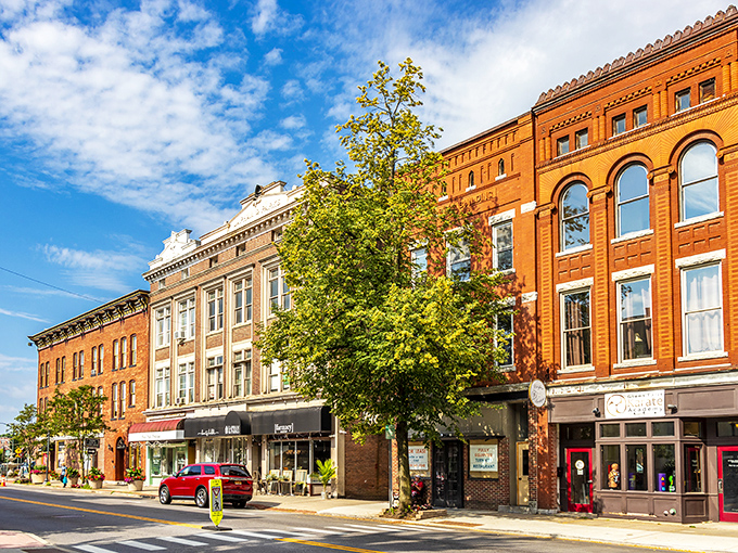 Downtown Glens Falls looks like a movie set where Jimmy Stewart might stroll by any minute. These historic brick facades hide culinary treasures and local shops worth exploring.