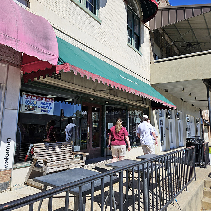 The classic storefront with its green awning has been welcoming hungry Starkville residents for generations. Small-town charm, big-time flavors.