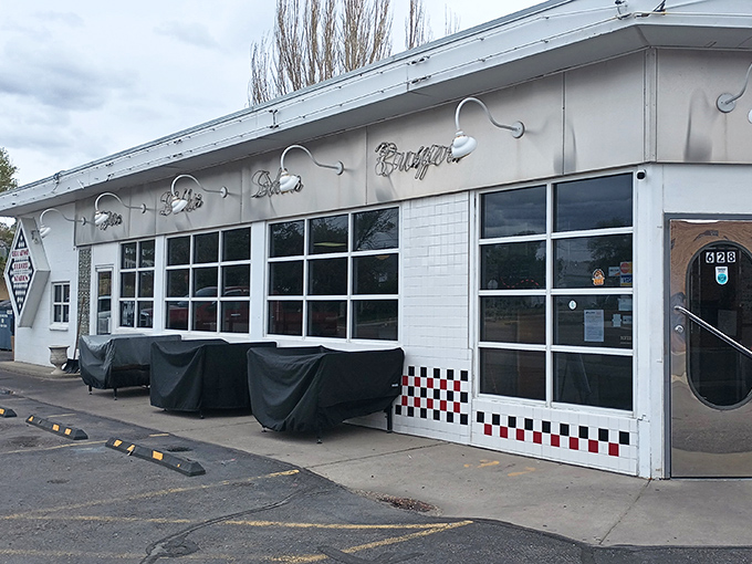 That checkerboard trim isn't just decoration&mdash;it's your first clue that authentic diner magic awaits inside.