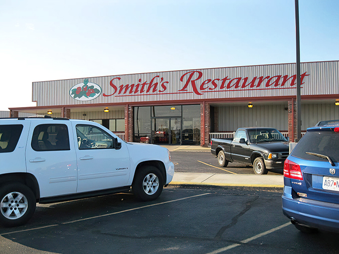 Pickup trucks in the parking lot tell you everything you need to know &ndash; real people eat real food at Smith's, and they keep coming back.