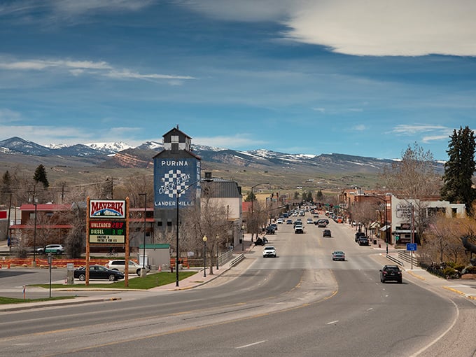 The same view in spring reveals Lander's true character &ndash; a vibrant small town framed by snow-capped peaks that seem close enough to touch.