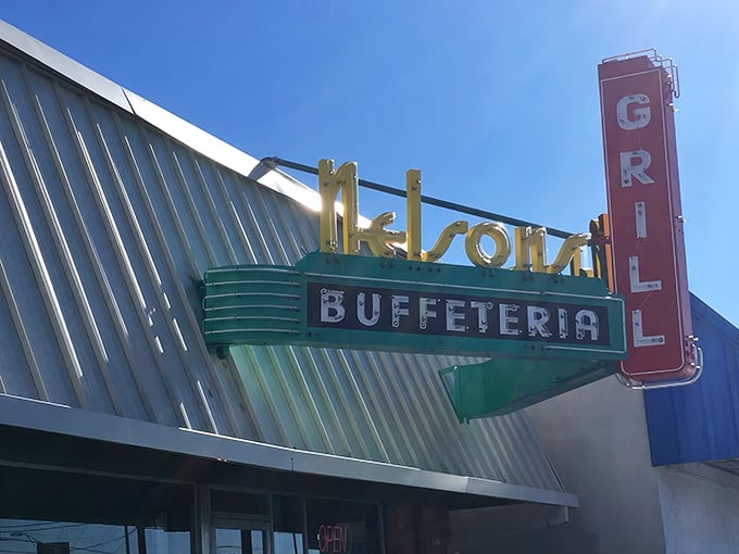 Nelson's distinctive silhouette against the Tulsa skyline says what words can't &ndash; "Come in, we've been expecting you."