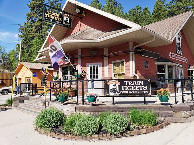 The 1880 Train ticket office captures that perfect blend of nostalgia and function – all aboard for a journey that's more about the ride than the destination.