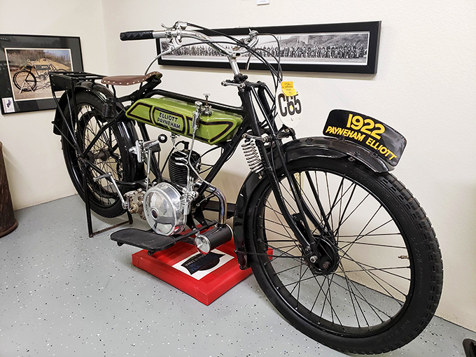 The 1922 Payneham Elliott looks like it should be delivering telegrams, not tearing up dirt tracks&mdash;a reminder that motorcycle racing has always attracted the slightly unhinged.
