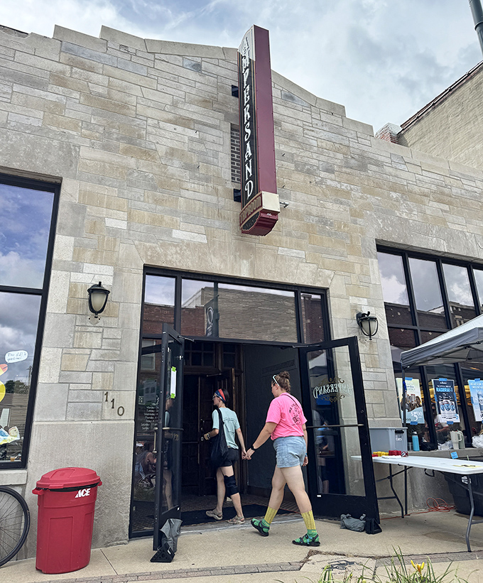 Ampersand's stone fa&ccedil;ade invites curious visitors into a space where small-town retail gets a contemporary, budget-friendly twist.