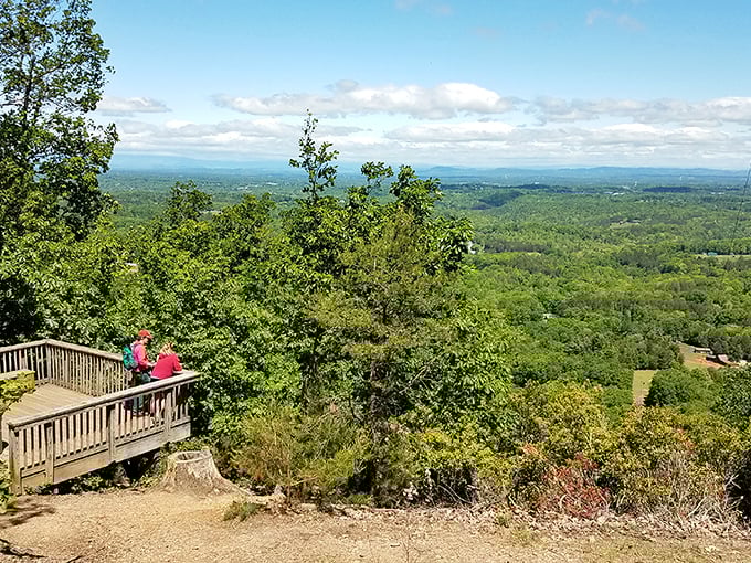 Bakers Mountain observation deck delivers panoramic views that make you feel like you're standing on the edge of forever.