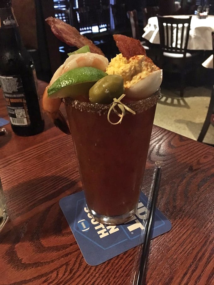 This isn't just a Bloody Mary &ndash; it's a liquid salad with benefits, topped with enough garnishes to count as an appetizer.
