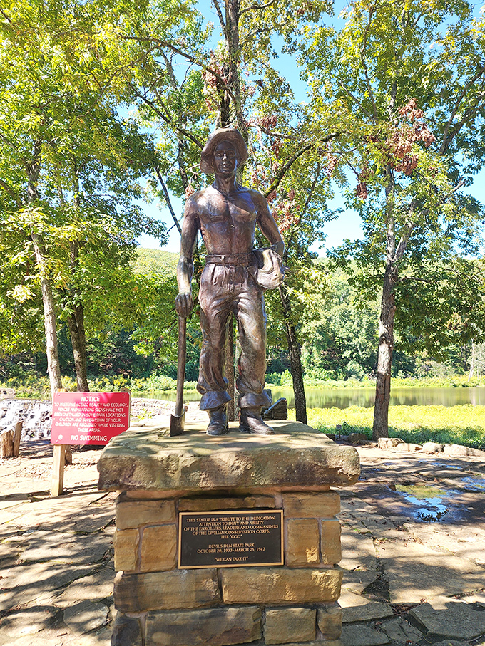 The CCC worker statue stands as a testament to the original influencers&mdash;young men who shaped the landscape with shovels instead of hashtags.