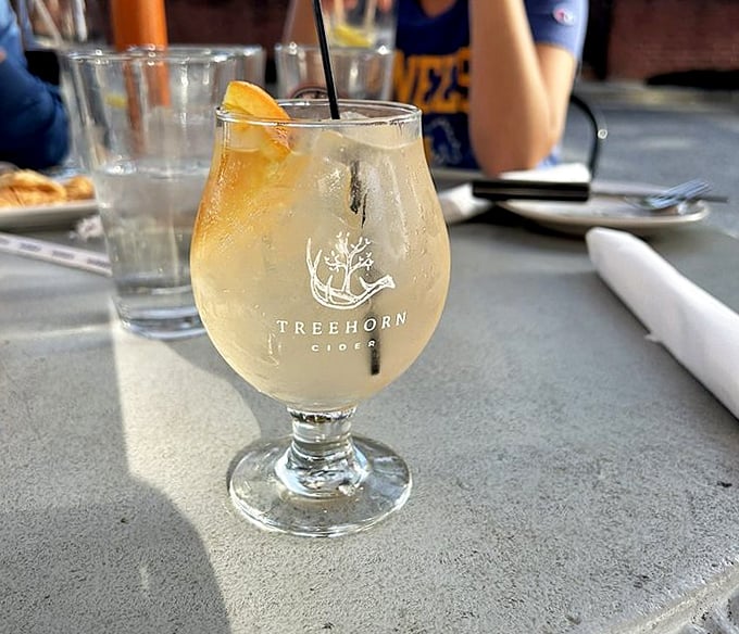 Their Treehorn Cider cocktail sparkles like liquid sunshine in a glass, the perfect companion for a leisurely Southern afternoon of good food and better stories.