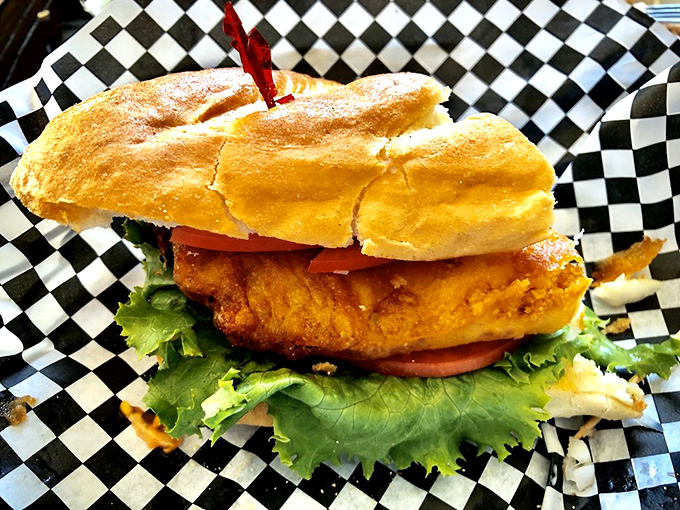 This fish sandwich has more layers than your favorite HBO drama. Fresh, crispy, and substantial enough to require a proper two-handed grip.