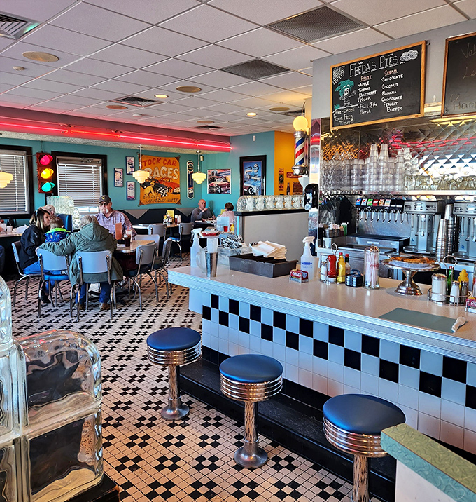 Counter seating offers front-row tickets to the short-order cooking show &ndash; where spatula wizardry transforms simple ingredients into diner magic.