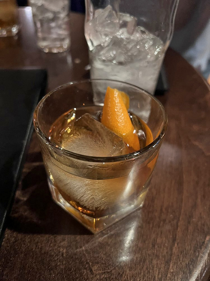 An old fashioned with an orange twist&mdash;proof that classics endure because they're simply perfect, like a favorite leather jacket or Sinatra song.