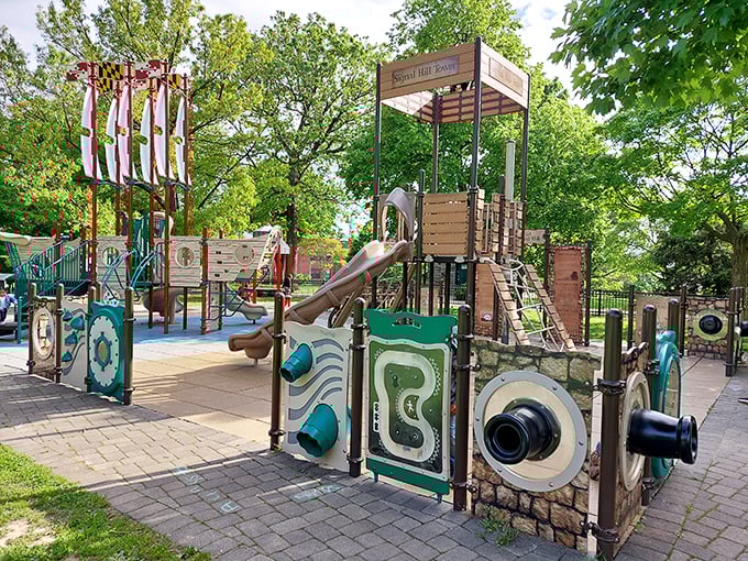 Federal Hill Park delivers postcard-worthy city views and cherry blossoms that rival DC's. The pagoda lights up at night like Baltimore's own Eiffel Tower.