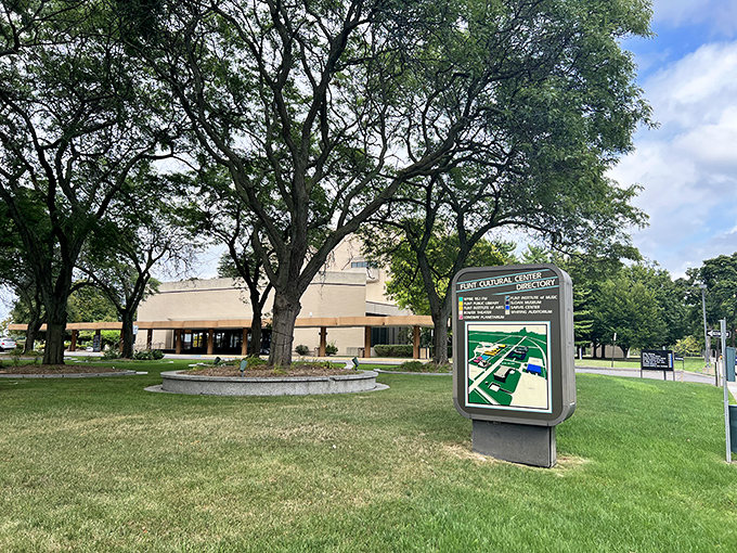 The Flint Cultural Center campus brings arts and education together, a verdant oasis of learning in the heart of the city.