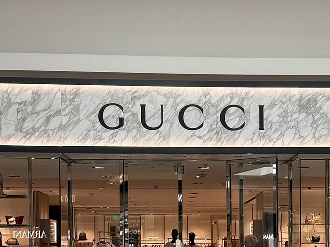 The Gucci store, where wallets go to diet and shoppers practice the phrase "it was such a good deal" for when they get home.