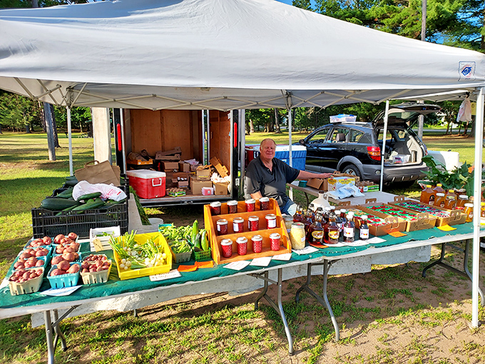 The farmers market showcases nature's bounty and the friendly faces behind local food. Where conversations flow as freely as maple syrup.