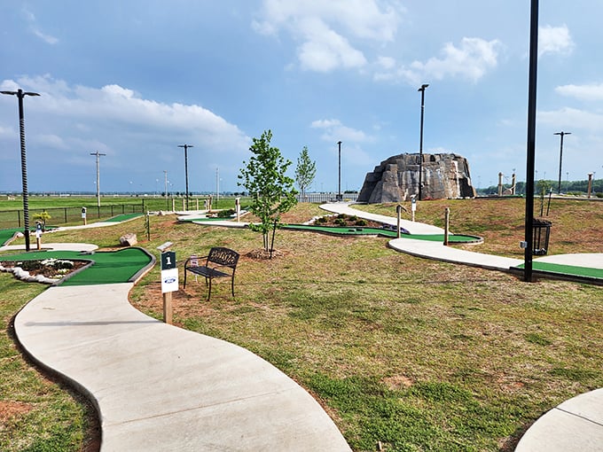 Mini-golf and outdoor recreation spaces offer affordable entertainment options that grandkids love. Retirement win-win: fun that doesn't empty the wallet!