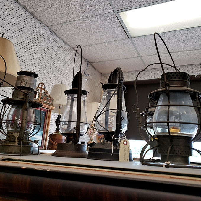 Oil lanterns that once illuminated farmhouses and guided travelers now stand ready for modern emergencies&mdash;or just really atmospheric dinner parties.