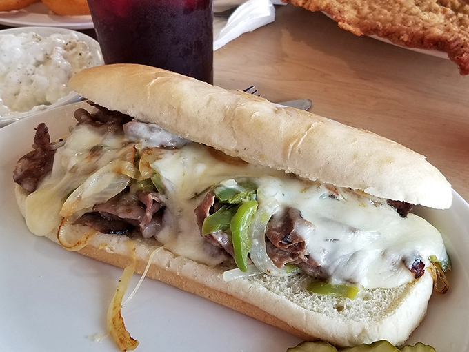 When Philly meets Indiana, beautiful things happen. This cheesesteak sandwich is what long-distance relationship dreams are made of.