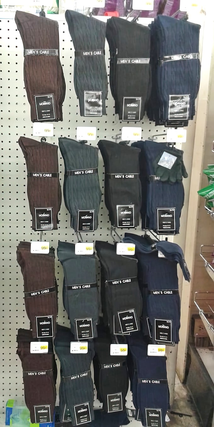 
Men's socks arranged with military precision and civilian prices. The kind of practical purchase that makes adulting slightly less painful on the pocketbook.