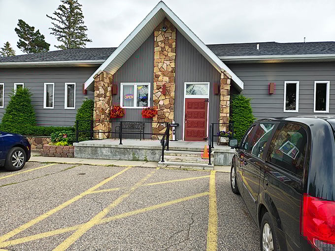 This stone-accented supper club entrance promises old-school Wisconsin hospitality inside&mdash;where relish trays and brandy old fashioneds await.