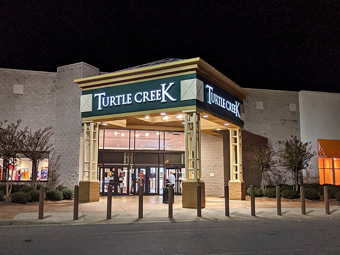 Turtle Creek Mall stands ready for retail therapy after dark. Sometimes you need big-name stores without big-city traffic&mdash;retirement perks at their finest.
