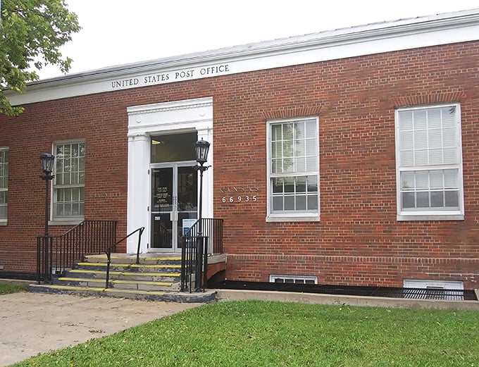 This classic brick post office building has witnessed countless letters, packages, and the occasional tax return making their way through town.