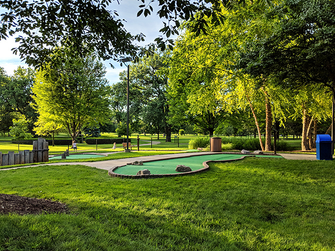 Mini-golf in Wheeler Park: where family memories are made one hilariously bad putt at a time. The lush surroundings make even bogeys beautiful.
