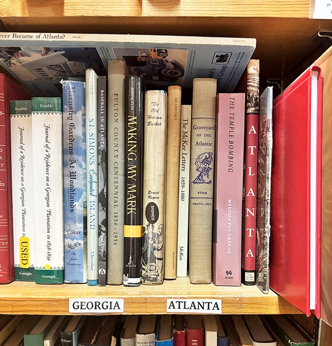 The Georgia and Atlanta section offers literary explorations of the Peach State, from Fulton County history to "Making My Mark" in the ATL.