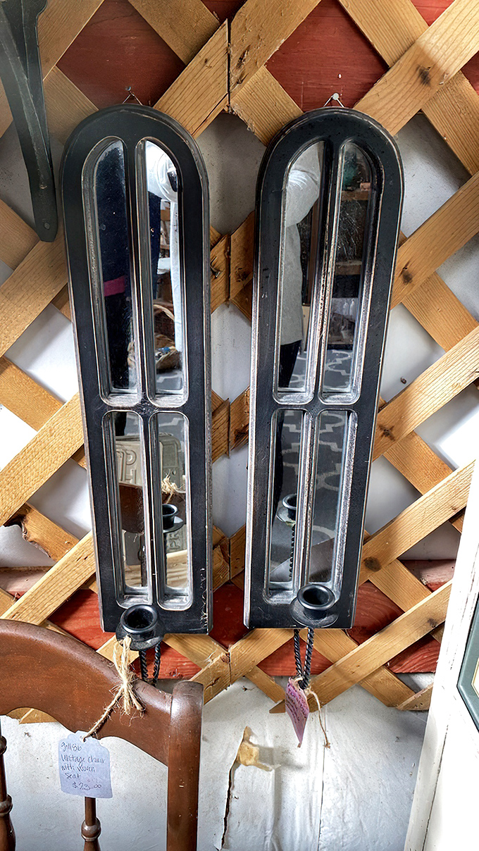 Gothic-inspired candle sconces that would make Edgar Allan Poe feel right at home. "Quoth the raven, perfect for my entryway."