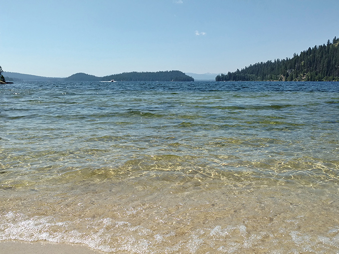 Crystal clear shallows that make you question why anyone bothers with swimming pools when nature does it better.