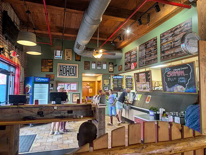 Where BBQ dreams begin. That ordering counter is like the gates to a smoky paradise where decisions matter but there are no wrong choices.