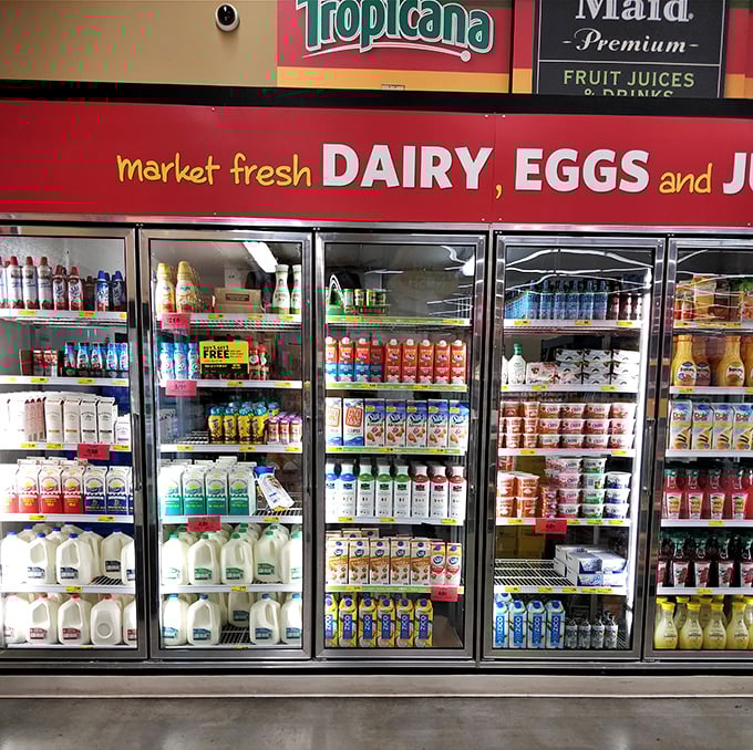 Dairy section that proves the cream really does rise to the top. Essential refrigerated staples without the ice-cold pricing of conventional markets.