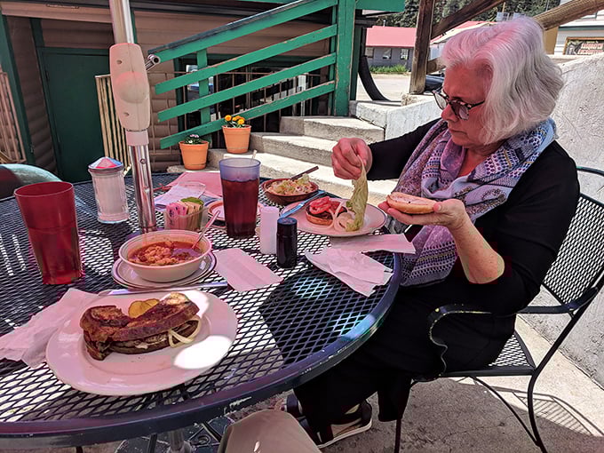 Outdoor dining where the mountain air serves as the perfect seasoning. Some meals just taste better with pine-scented breezes.