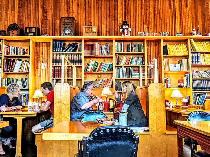 The best conversations happen over coffee cups in wooden booths, with strangers becoming friends over shared maple syrup.