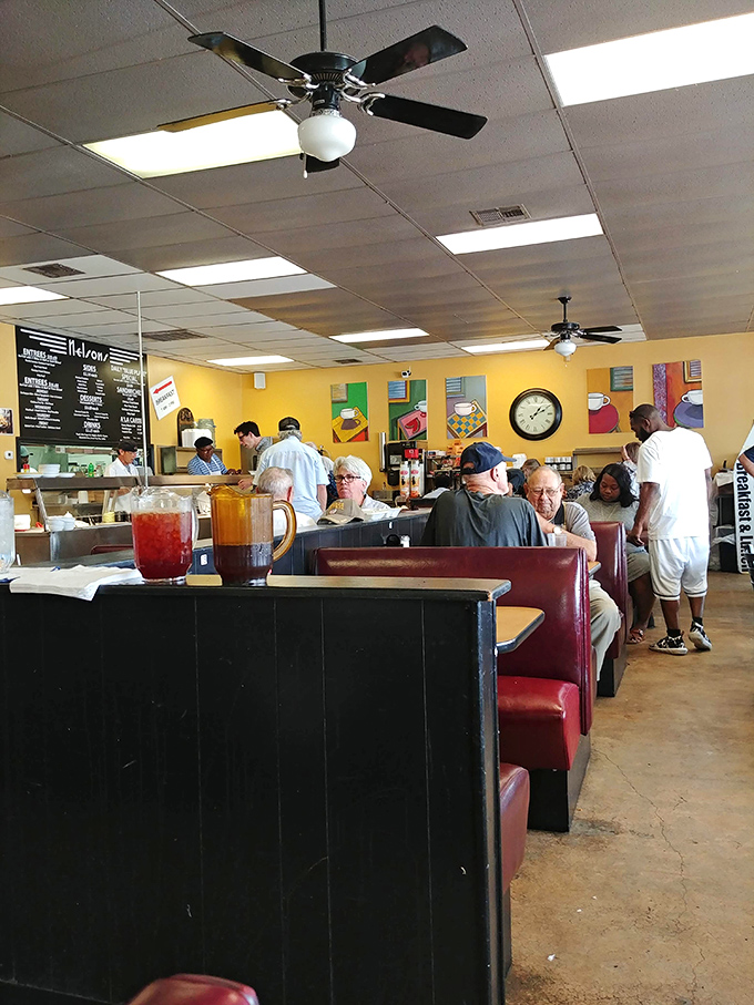 The lunch rush at Nelson's &ndash; where strangers become neighbors and everyone speaks the universal language of "pass the ketchup, please."