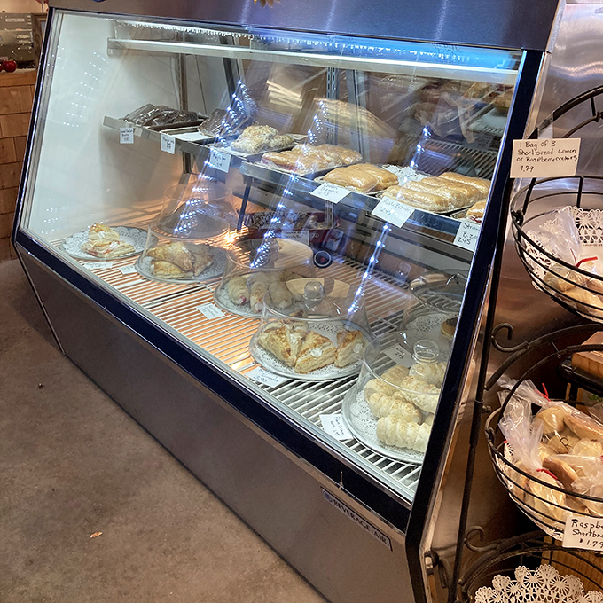 Pies, turnovers, and pastries lined up like contestants in the world's most delicious beauty pageant. The hardest part is choosing just one.