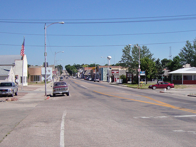 Bayard's wide main thoroughfare offers breathing room rarely found in cities, where American flags flutter above streets designed for both Model Ts and modern SUVs.