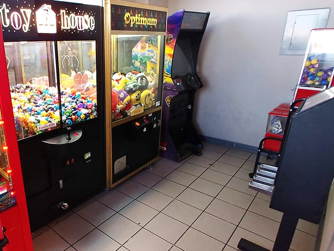 The game area&mdash;where kids burn off pancake energy while adults enjoy five more minutes of coffee peace.