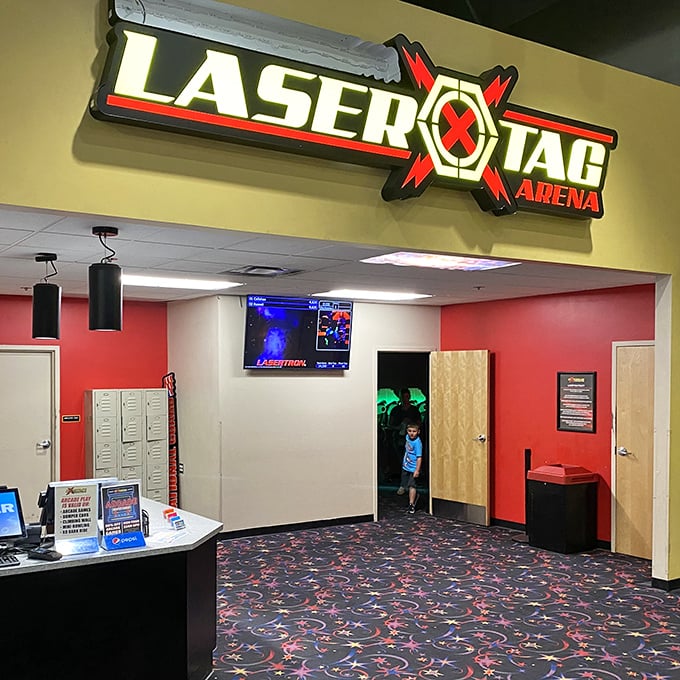 The entrance to tactical paradise, where accountants transform into special ops and children become surprisingly ruthless strategic masterminds.