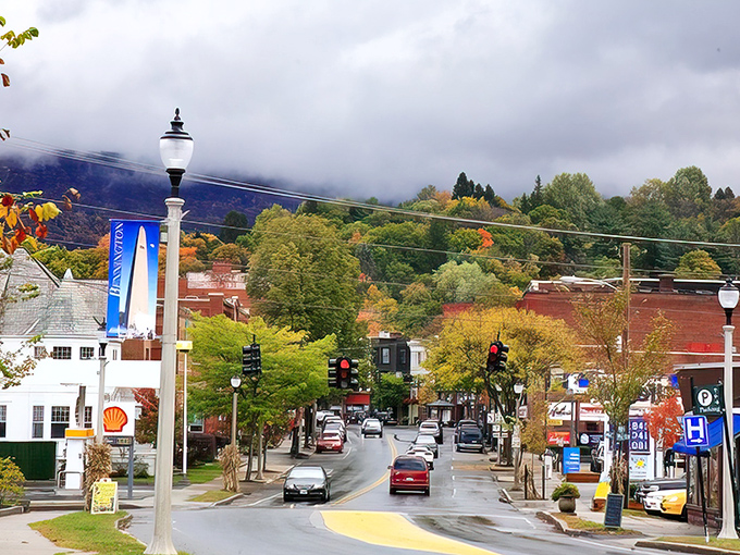 Autumn in downtown Bennington &ndash; where fall foliage and historic buildings create a scene so perfect it seems Photoshopped by Mother Nature herself.