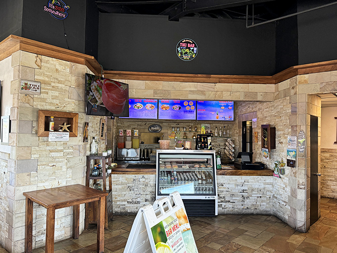 The ordering counter – that magical portal where dreams become tacos and friendly faces turn hunger into happiness.