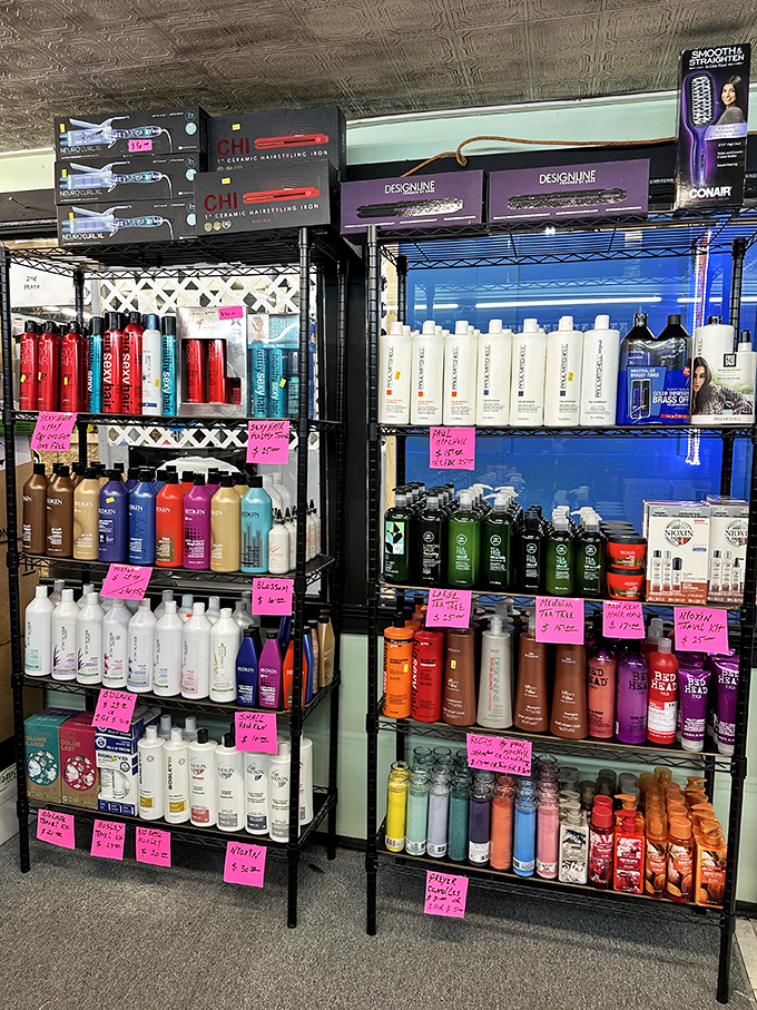 Beauty products at bargain prices line these shelves like soldiers. Your bathroom cabinet is about to get a glow-up.