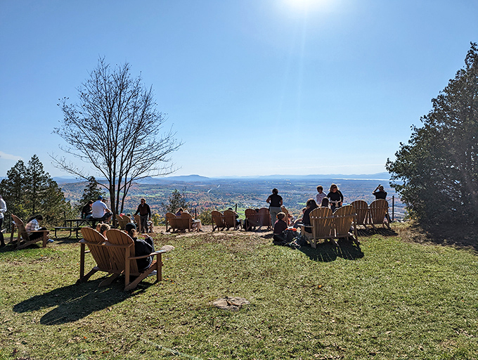 The summit's Adirondack chairs&mdash;Vermont's version of front-row seats to Earth's greatest show. No ticket required, just tired legs.