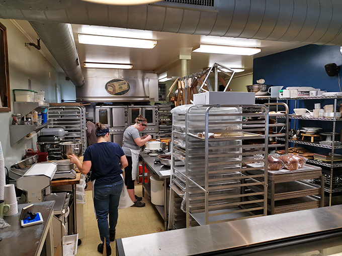 Behind the scenes where the magic happens. Like Santa's workshop, but instead of toys, they're crafting the bagels that haunt New Englanders' dreams.