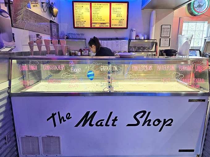 "The Malt Shop" isn't just a counter—it's a laboratory where dairy dreams come true. Science has never tasted so deliciously nostalgic.