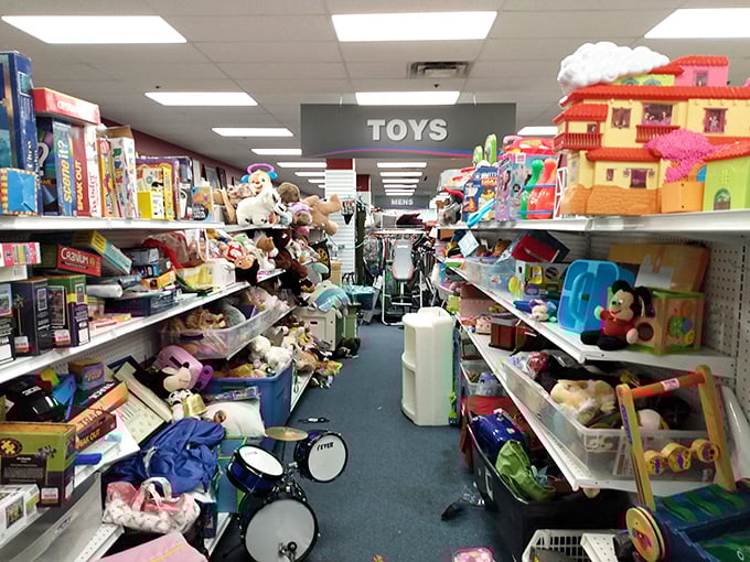 Toy story indeed! This aisle could keep grandkids entertained for hours while sparking your own childhood memories of simpler playtimes.