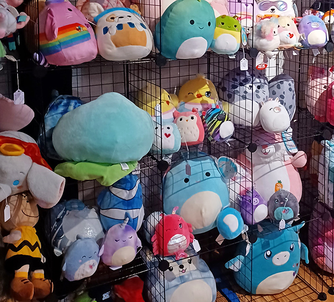 Plush paradise! Modern collectibles mingle with vintage treasures, proving that Yesteryears embraces nostalgia from every era&mdash;even the Squishmallow craze of recent years.
