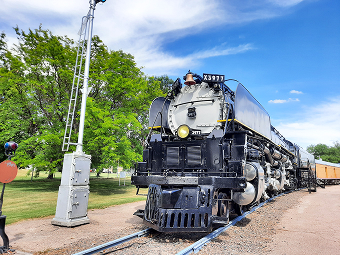 This magnificent steam locomotive stands as a monument to American engineering, when machines were built to last and inspire awe.